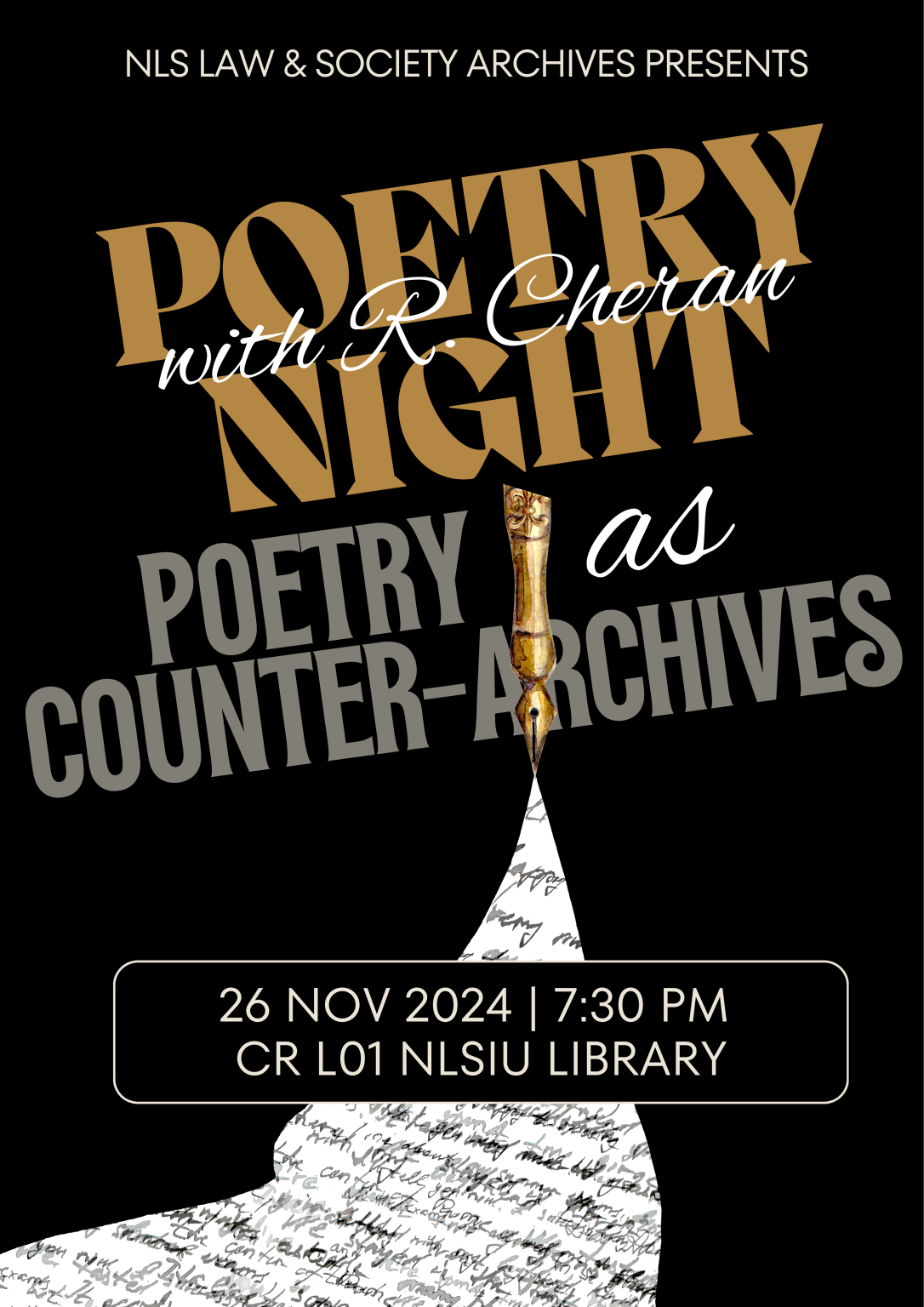 NLS Archives | Poetry Night with R. Cheran, Poet, Playwright and ...