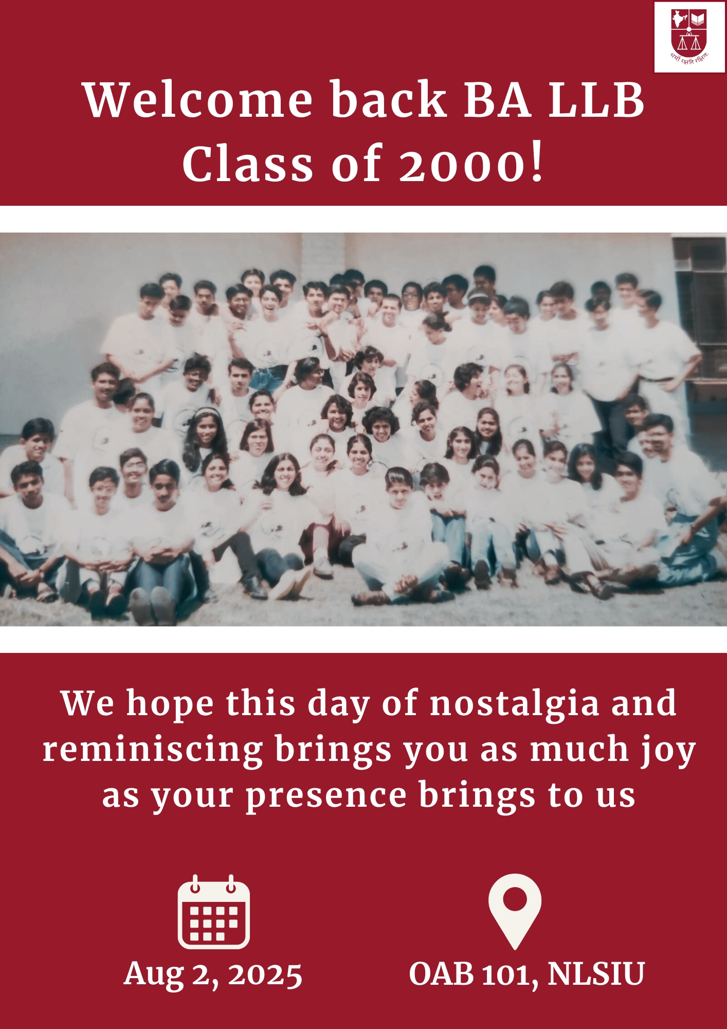 Alumni Reunion | Celebrating 25 Years | BA LLB (Hons) Class of 2000 ...