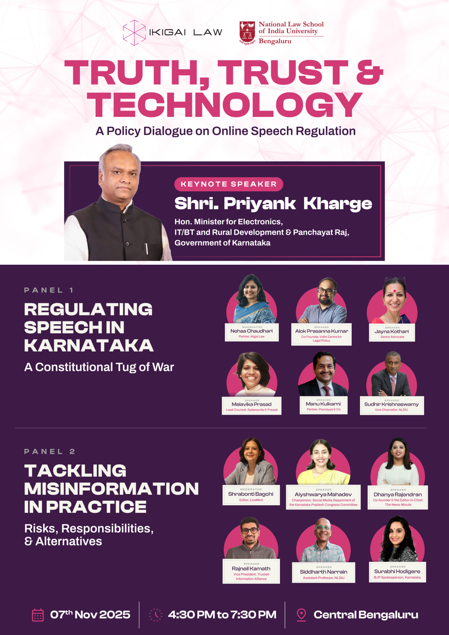 Truth, Trust & Technology: A Policy Dialogue on Online Speech ...