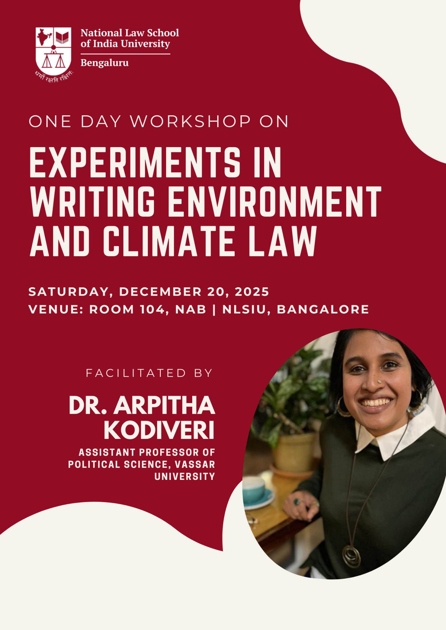 Workshop on 'Experiments in Writing: Environment and Climate Law' By Dr ...